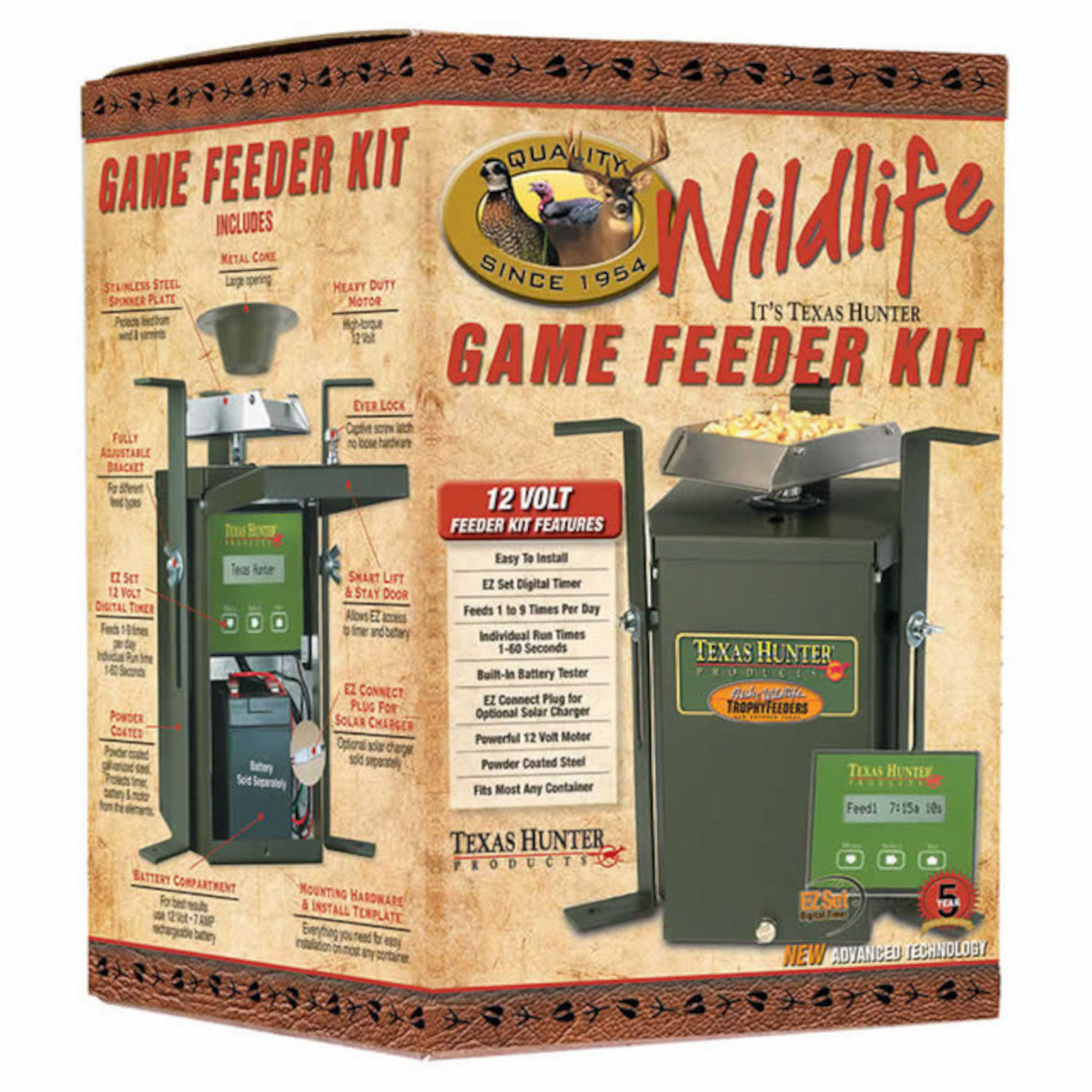 Texas Hunter Game Feeder Kit 12 VOLT